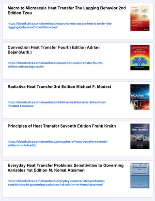 Introduction to Heat Transfer 6ed. Edition Theodore L. Bergman | PDF