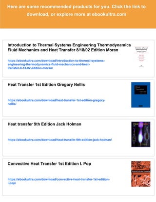 Introduction to Heat Transfer 6ed. Edition Theodore L. Bergman | PDF