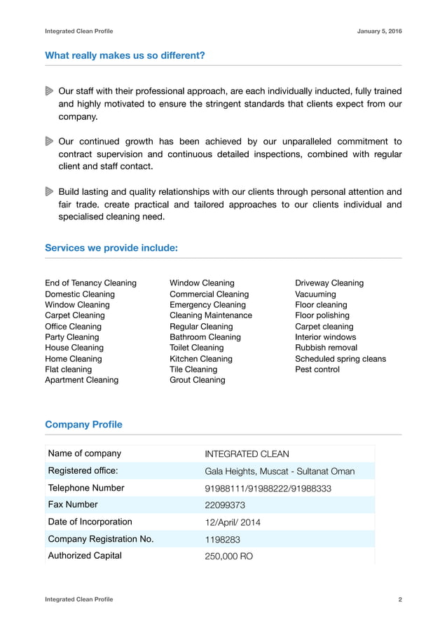 Company profile update | PDF