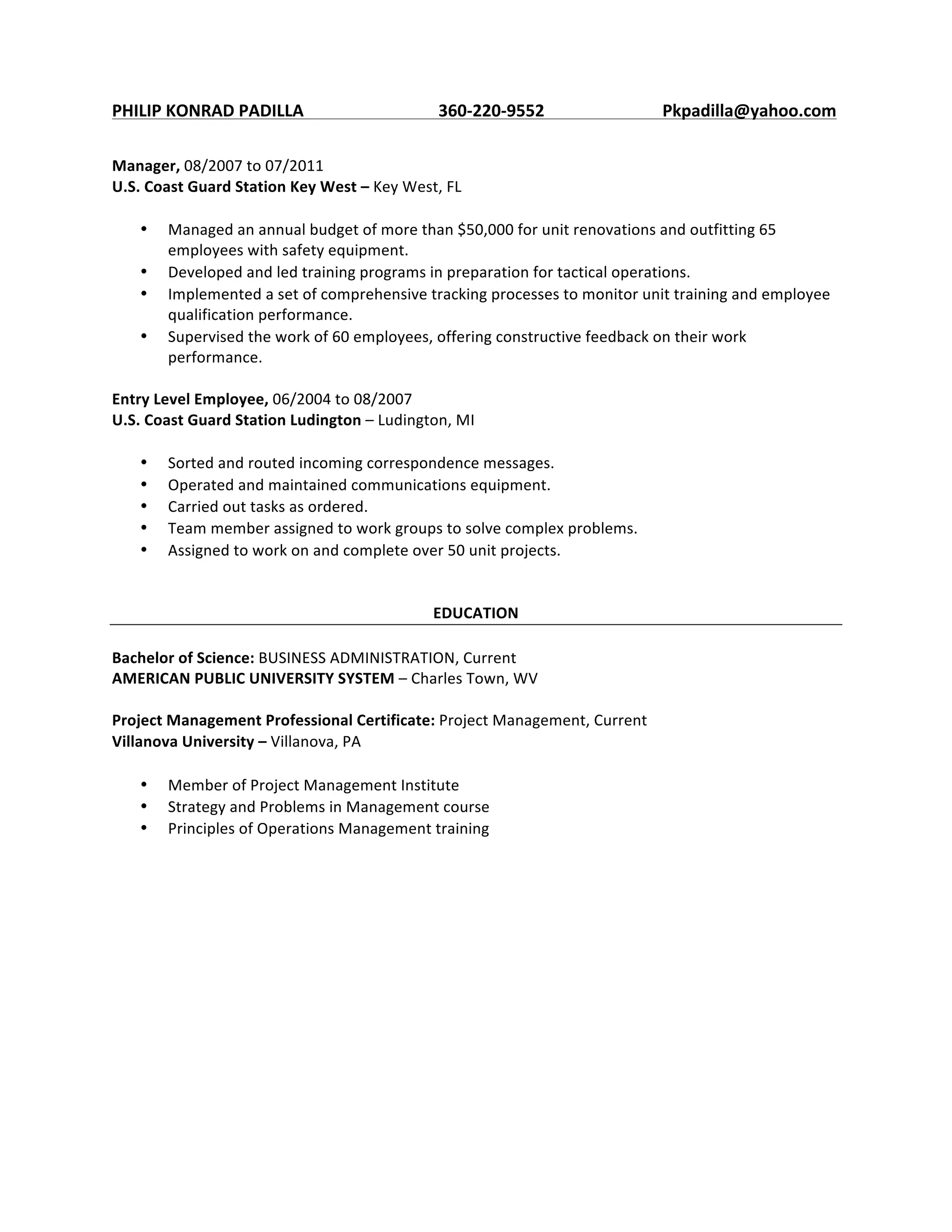 Philip Padilla Resume | PDF