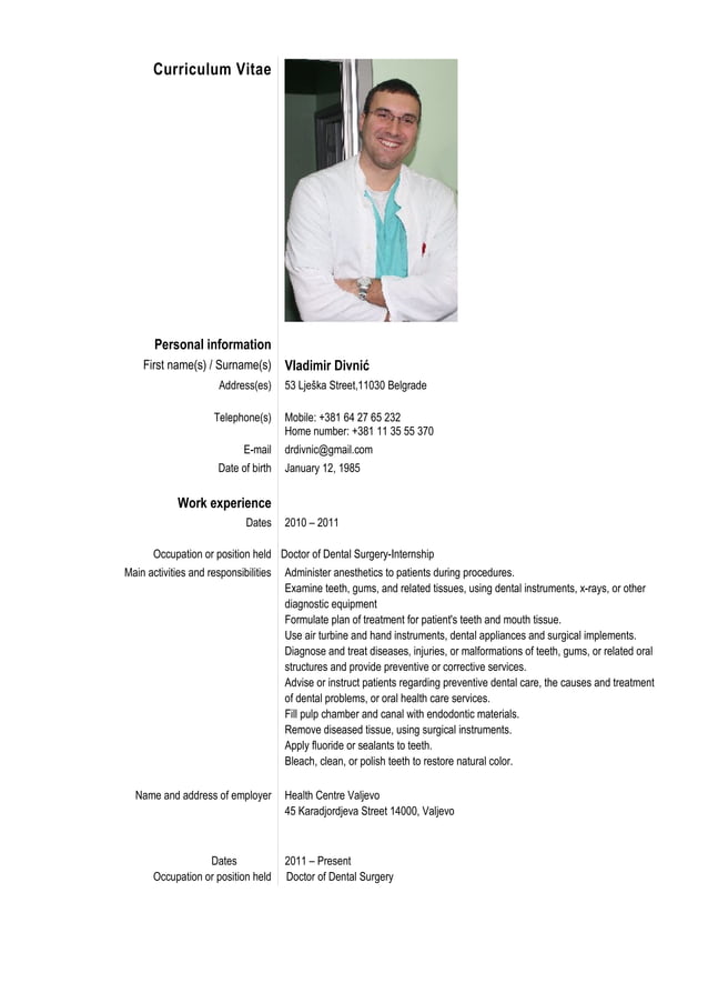 CV Vladimir Divnic | PDF