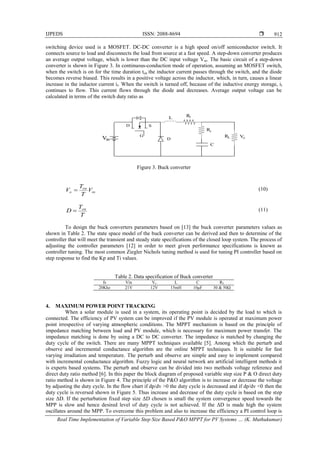 Real Time Implementation of Variable Step Size Based P&O MPPT for PV Systems Based on dSPACE | PDF