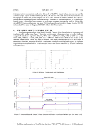 Real Time Implementation of Variable Step Size Based P&O MPPT for PV Systems Based on dSPACE | PDF