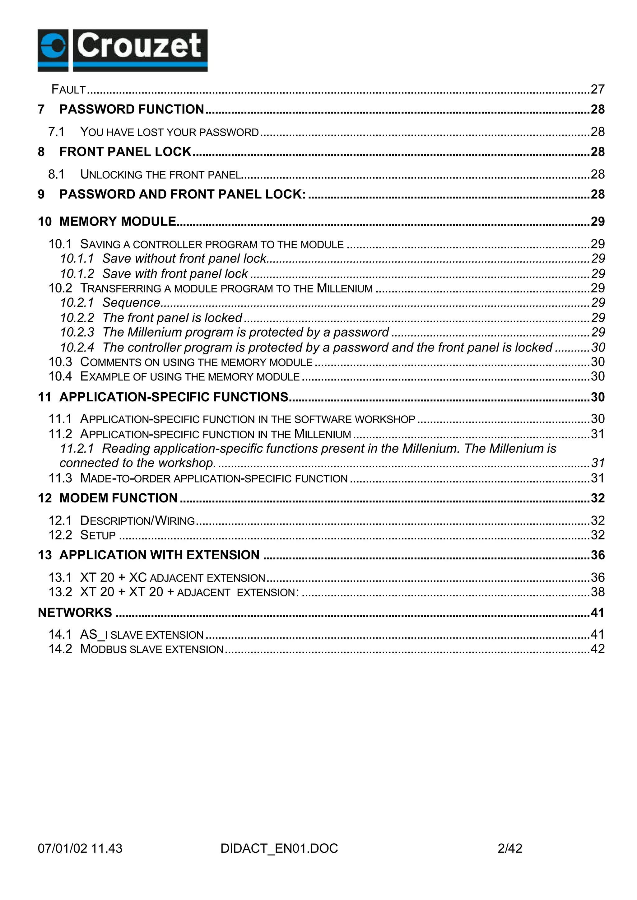 Manual de programacion PLC Crouzet Millenium | PDF