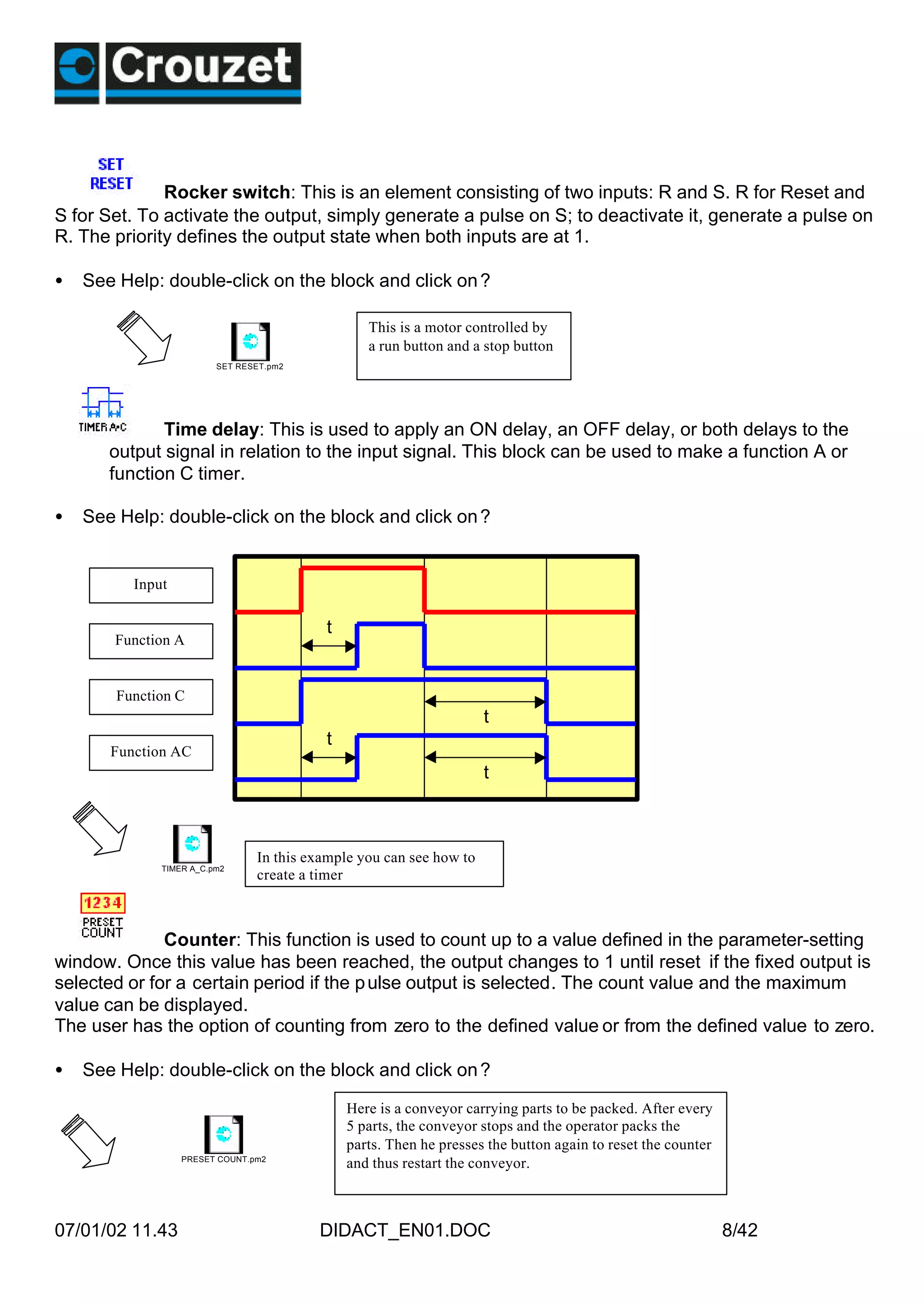 Manual de programacion PLC Crouzet Millenium | PDF