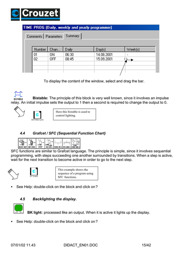 Manual de programacion PLC Crouzet Millenium | PDF