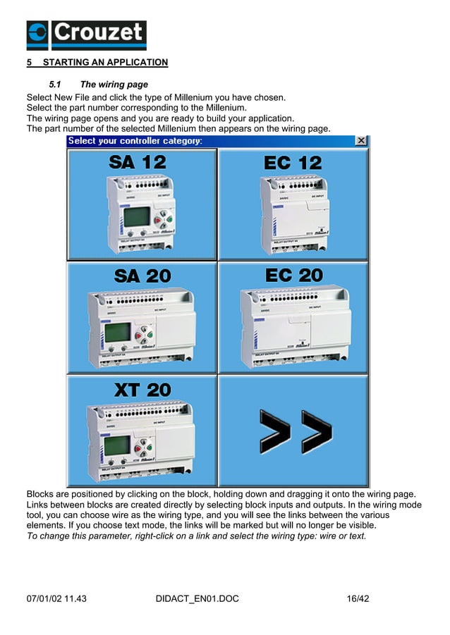 Manual de programacion PLC Crouzet Millenium | PDF