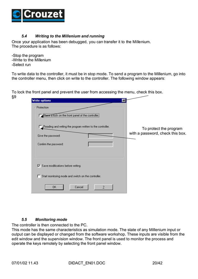 Manual de programacion PLC Crouzet Millenium | PDF