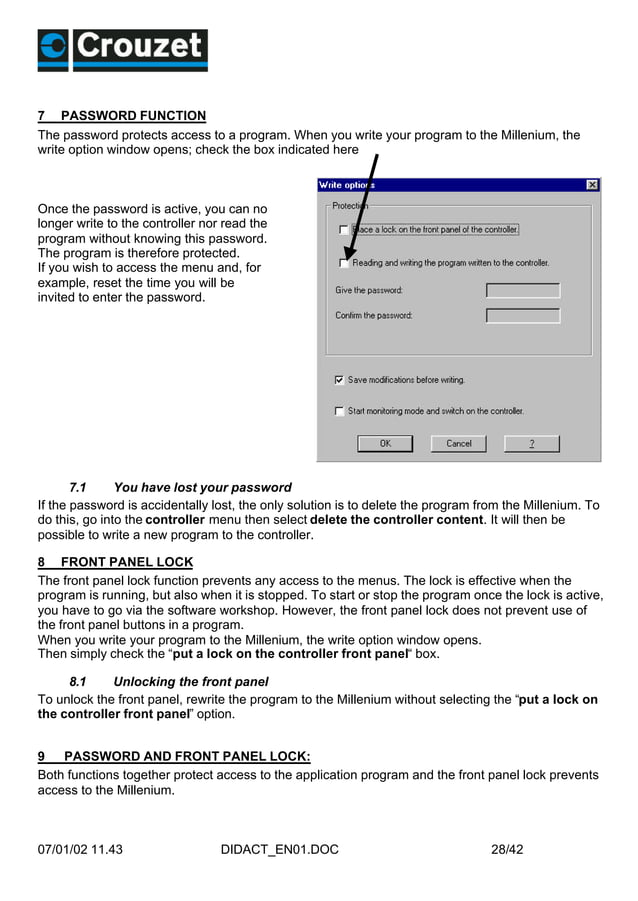 Manual de programacion PLC Crouzet Millenium | PDF