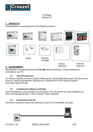Manual de programacion PLC Crouzet Millenium | PDF
