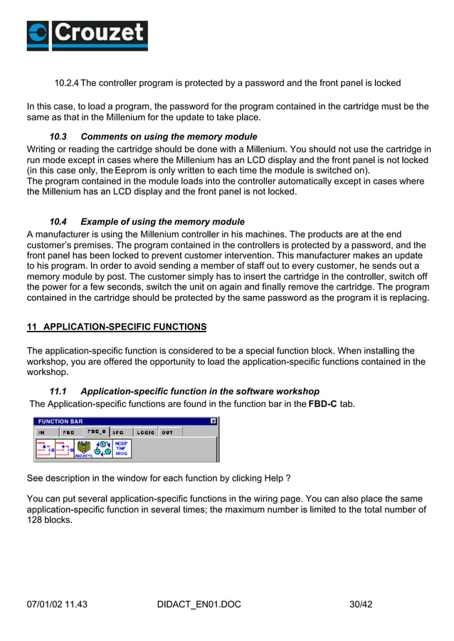 Manual de programacion PLC Crouzet Millenium | PDF