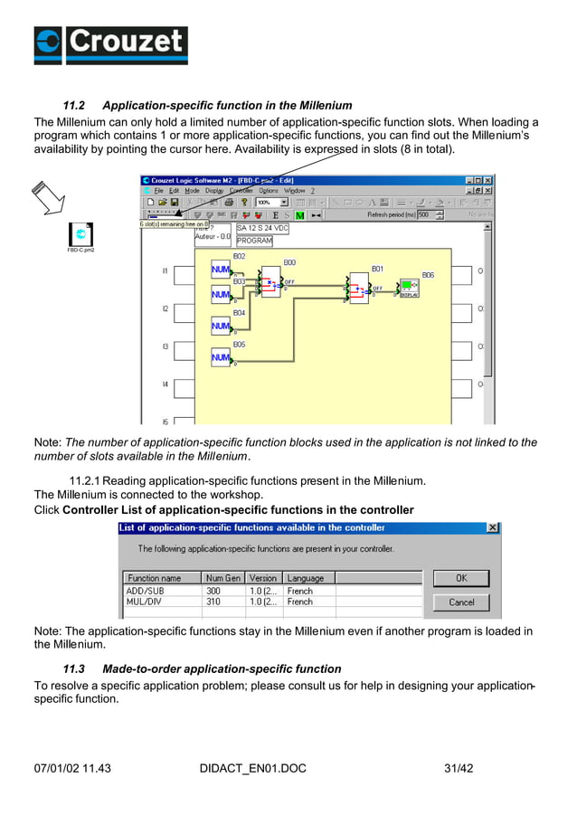 Manual de programacion PLC Crouzet Millenium | PDF