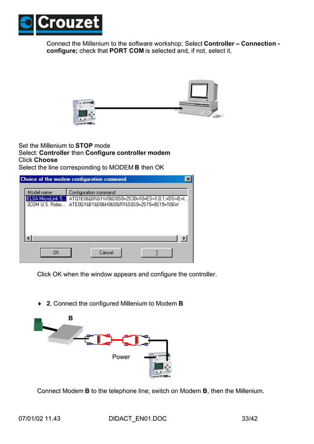 Manual de programacion PLC Crouzet Millenium | PDF