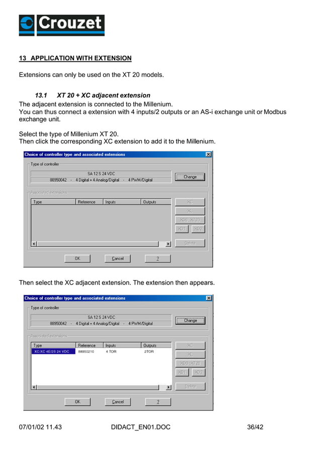 Manual de programacion PLC Crouzet Millenium | PDF