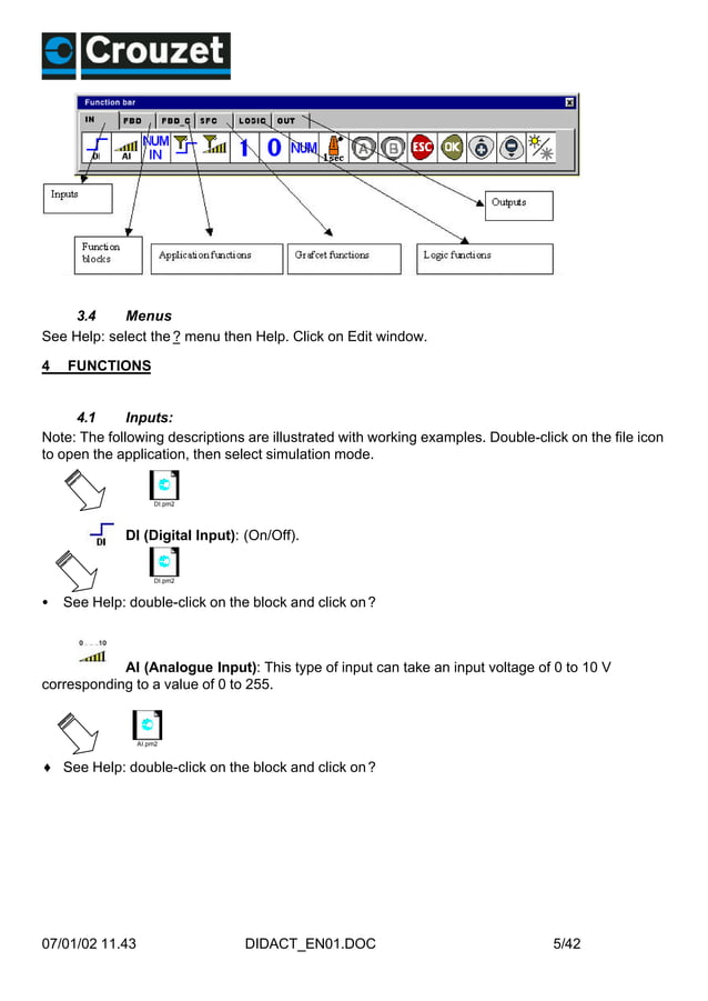Manual de programacion PLC Crouzet Millenium | PDF
