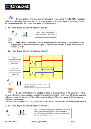 Manual de programacion PLC Crouzet Millenium | PDF