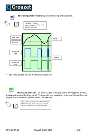 Manual de programacion PLC Crouzet Millenium | PDF