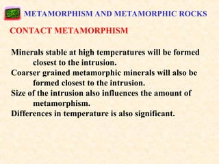 Metamorphic and types of the Metamorphism | PPT