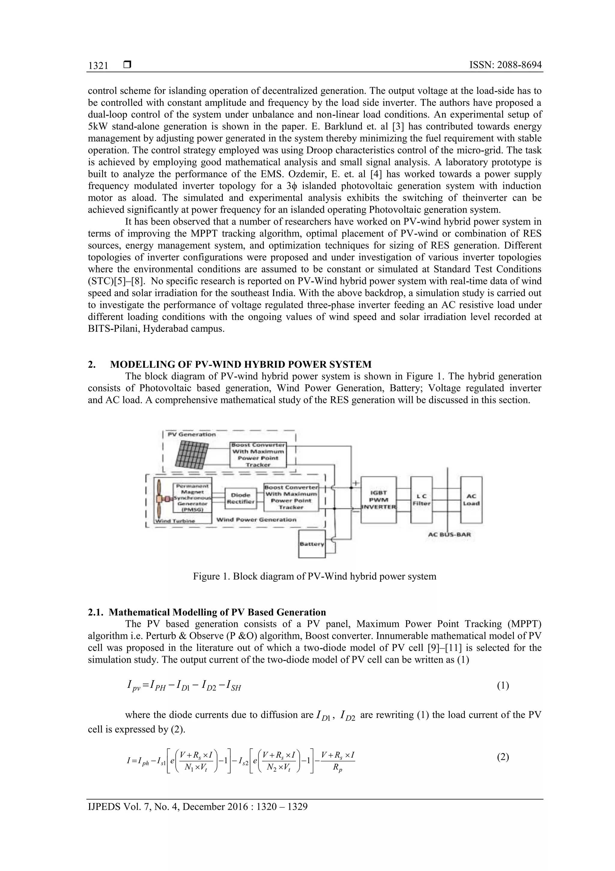 A Discrete PLL Based Load Frequency Control of FLC-Based PV-Wind Hybrid ...