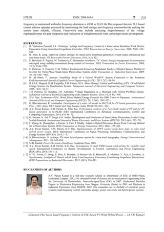 A Discrete PLL Based Load Frequency Control of FLC-Based PV-Wind Hybrid ...
