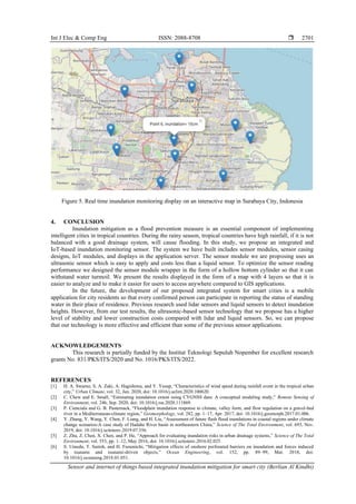 Sensor and internet of things based integrated inundation mitigation ...