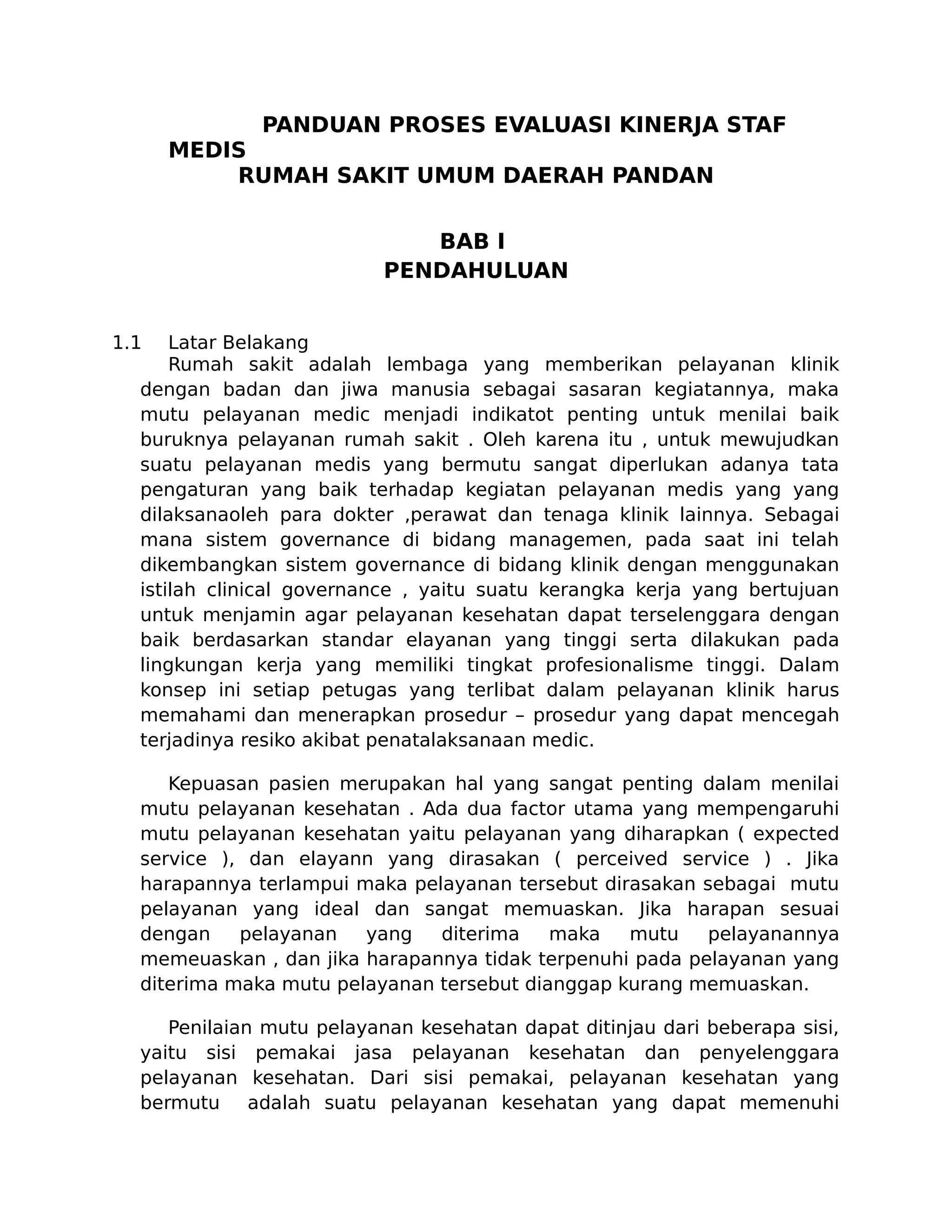 312995667 panduan-proses-evaluasi-kinerja-staf-medis | PDF