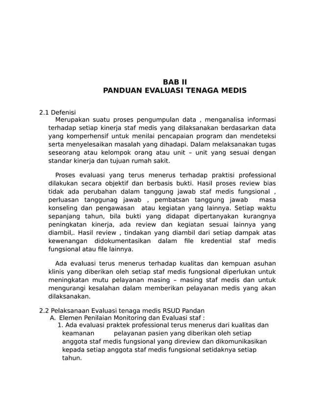 312995667 panduan-proses-evaluasi-kinerja-staf-medis | PDF