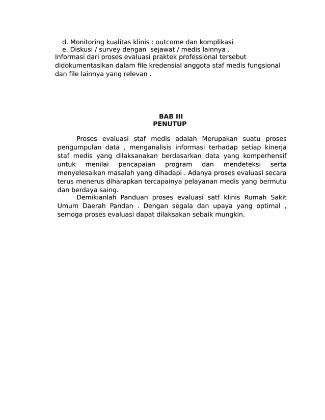 312995667 panduan-proses-evaluasi-kinerja-staf-medis | PDF