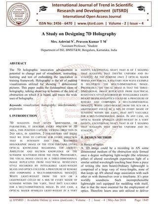 A Study on Designing 7D Holography | PDF | 3-D Graphics | Computer ...