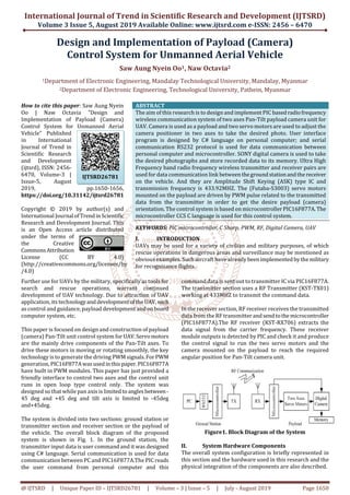 Design and Implementation of Payload Camera Control System for Unmanned Aerial Vehicle | PDF