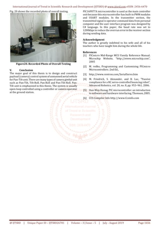 Design and Implementation of Payload Camera Control System for Unmanned ...