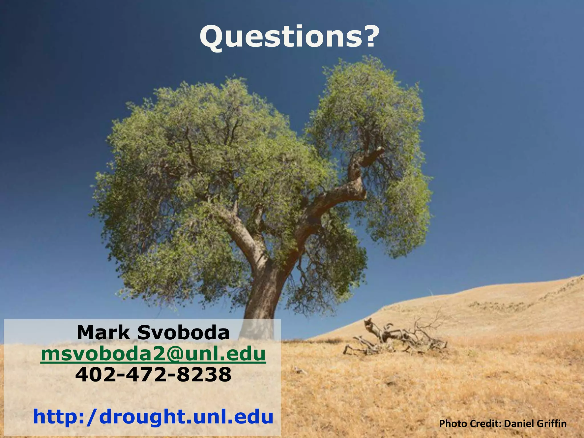 Overview Of Drought Indicators And Their Application In The Context Of A Drought Early Warning