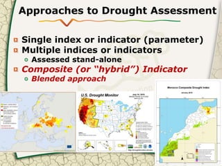 Overview of Drought Indicators and their application in the context of ...