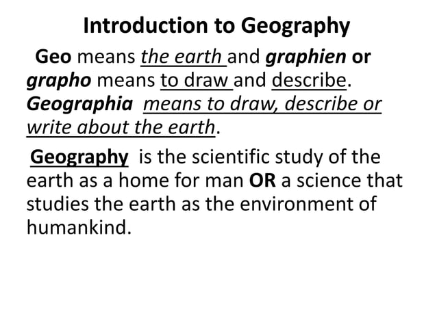 312 introduction to geog f1 | PPT