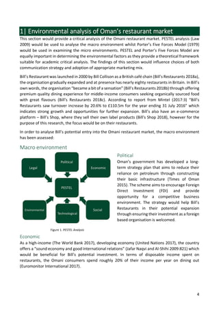 Bill's Restaurants - Business report on expanding into Oman (Gulf Area ...