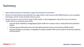 Accelerating Apache Spark Shuffle for Data Analytics on the Cloud with Remote Persistent Memory ...