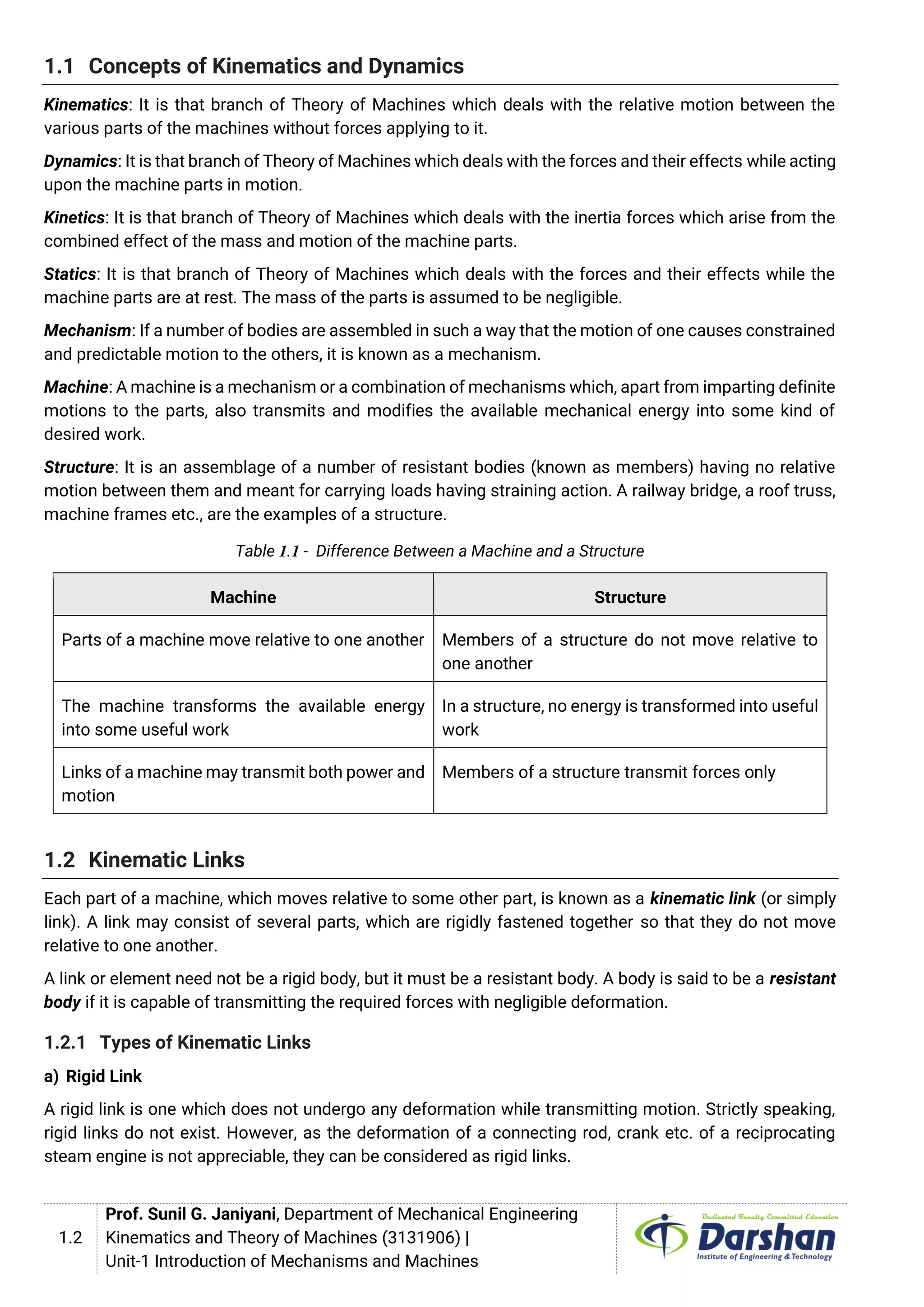 3131906 - INTRODUCTION OF MECHANISMS AND MACHINES | PDF | Robotics | Technology & Computing