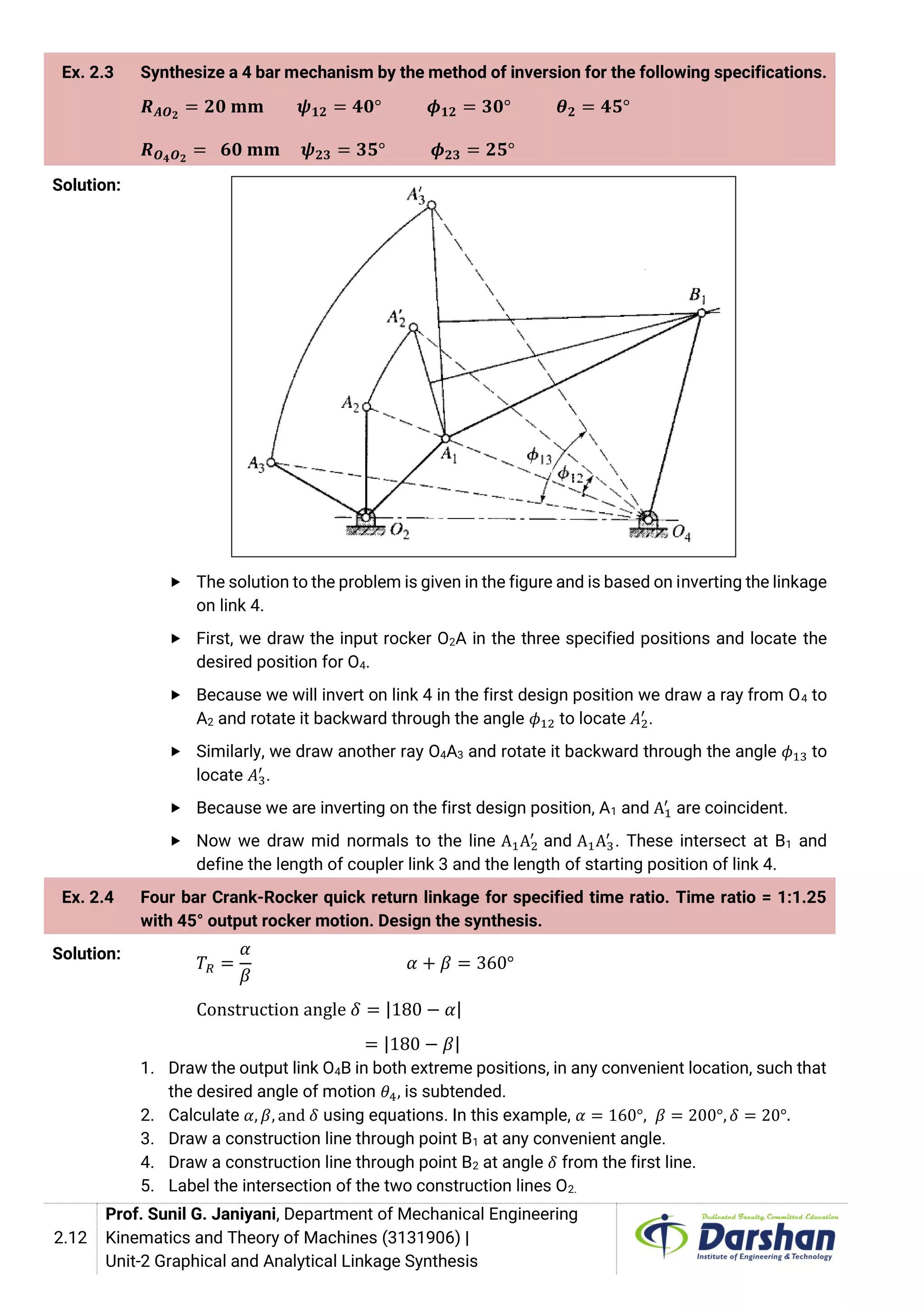3131906 Graphical And Analytical Linkage Synthesis Pdf
