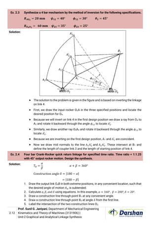 3131906 - GRAPHICAL AND ANALYTICAL LINKAGE SYNTHESIS | PDF
