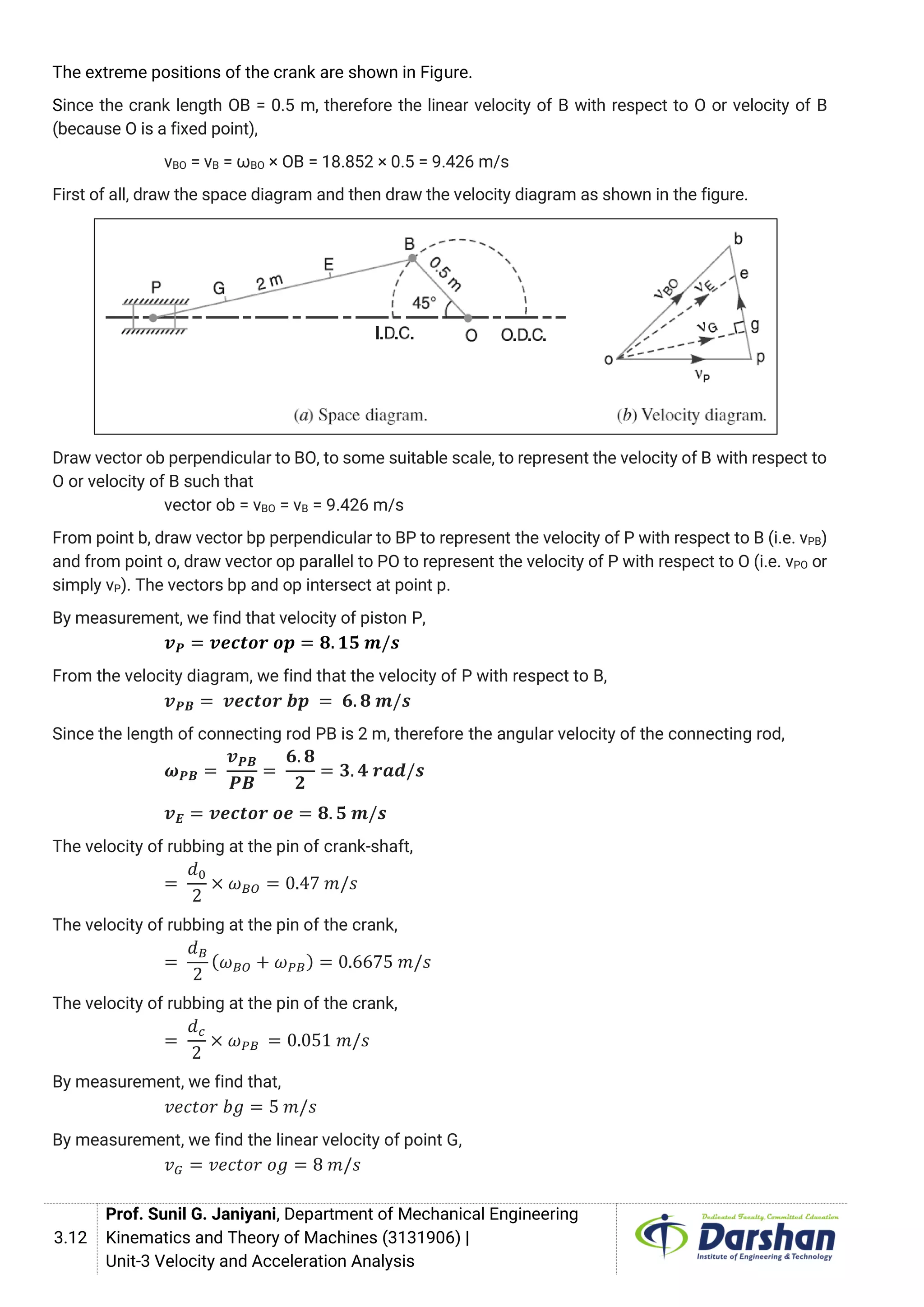 3131906 VELOCITY AND ACCELERATION ANALYSIS | PDF