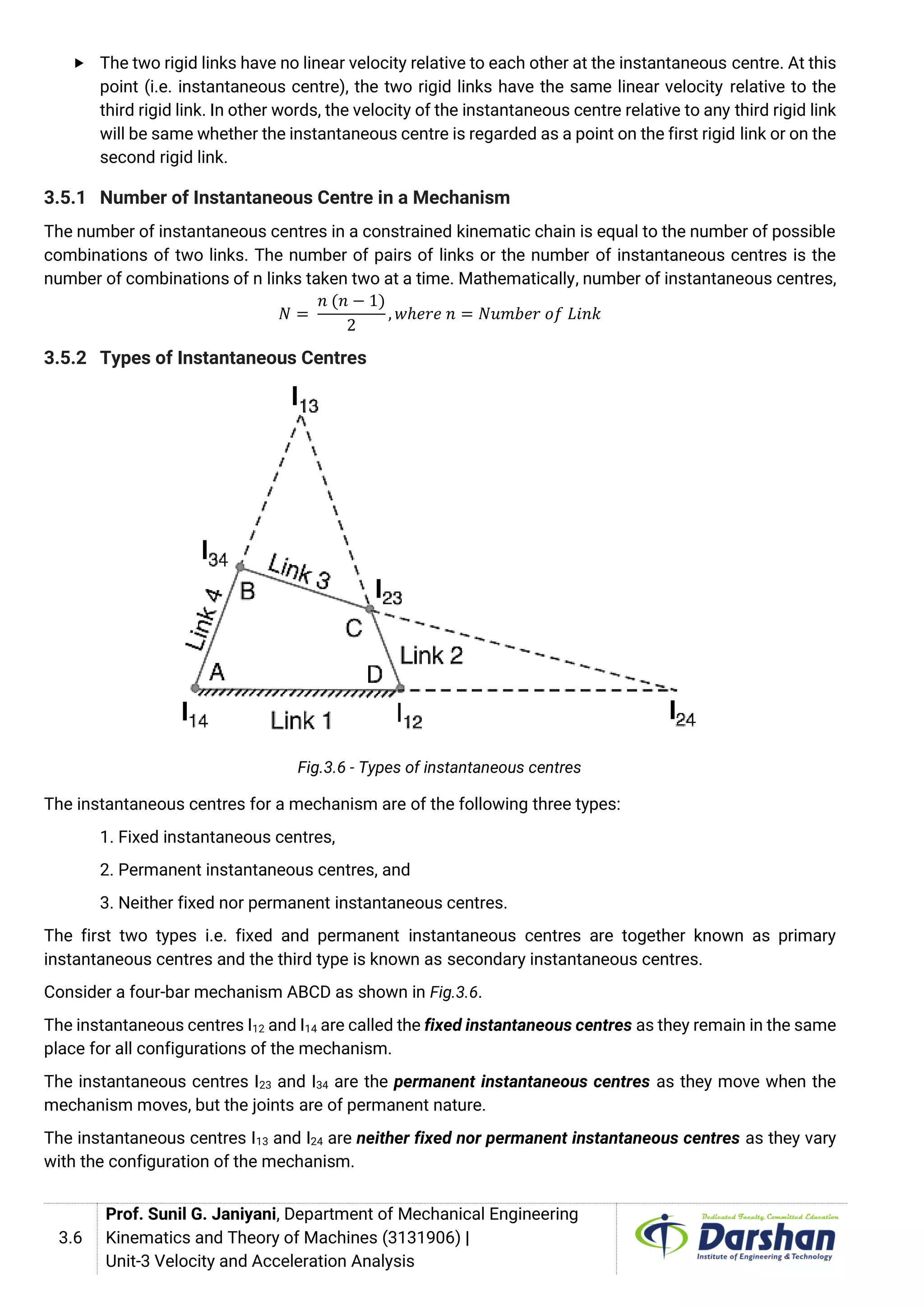 3131906 VELOCITY AND ACCELERATION ANALYSIS | PDF