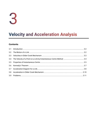 3131906 VELOCITY AND ACCELERATION ANALYSIS | PDF