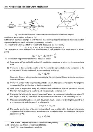 3131906 VELOCITY AND ACCELERATION ANALYSIS | PDF