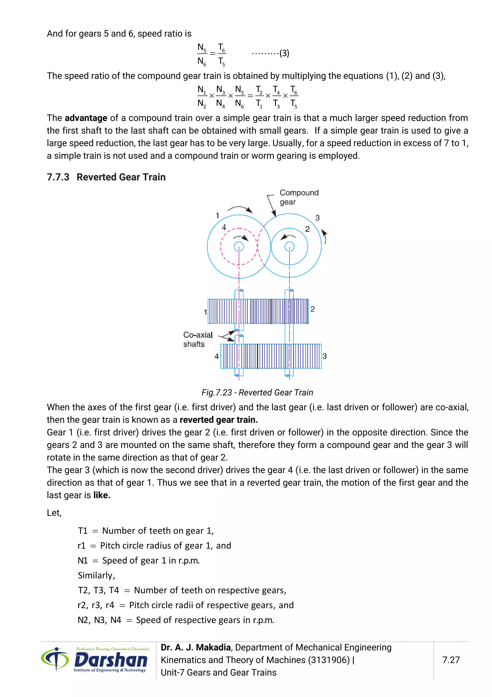 3131906 GEARS AND GEAR TRAINS | PDF
