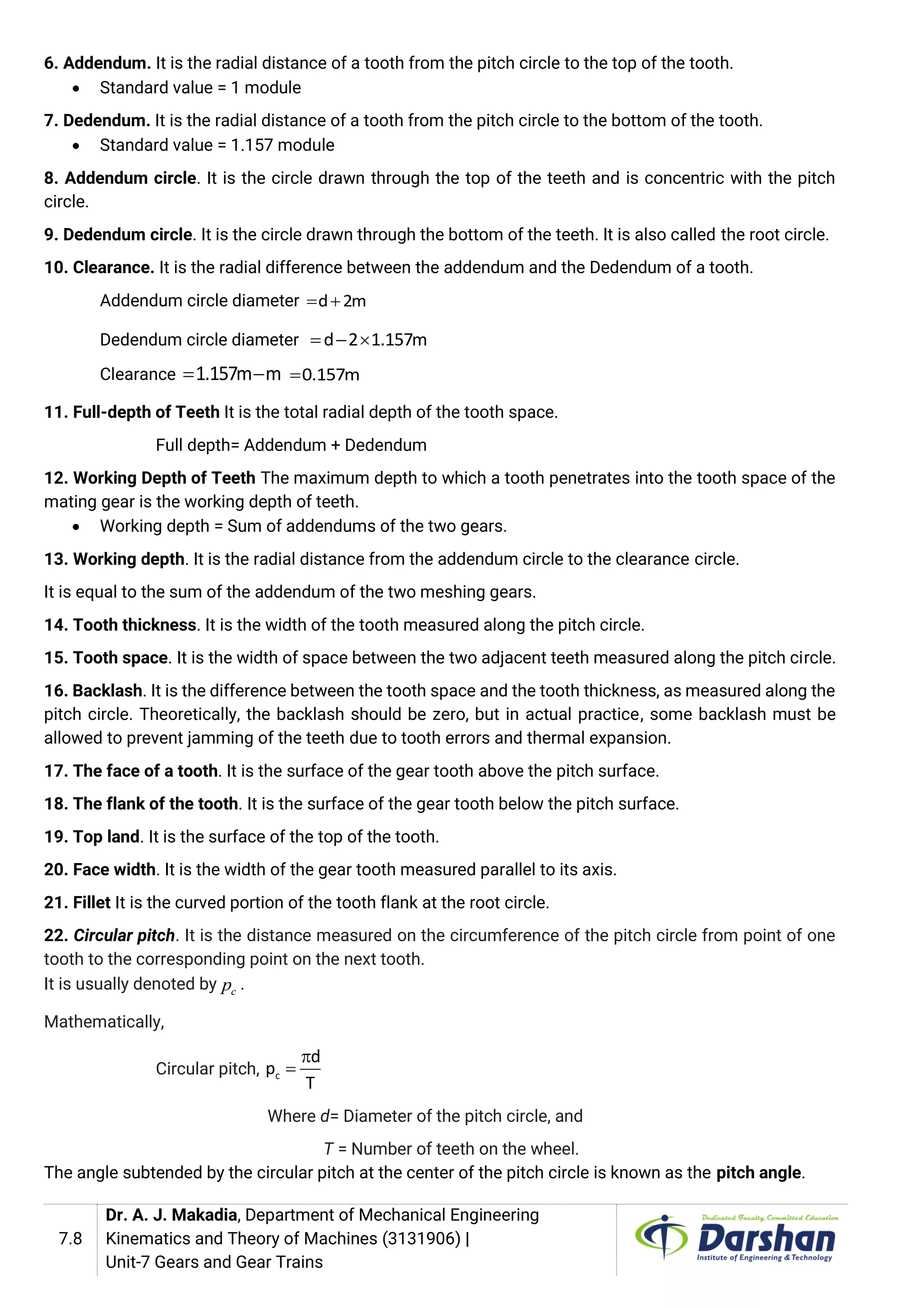 3131906 GEARS AND GEAR TRAINS | PDF