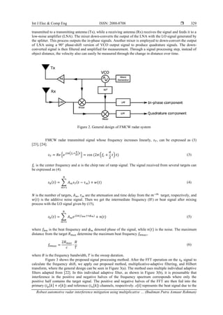 Robust automotive radar interference mitigation using multiplicative-adaptive filtering and ...