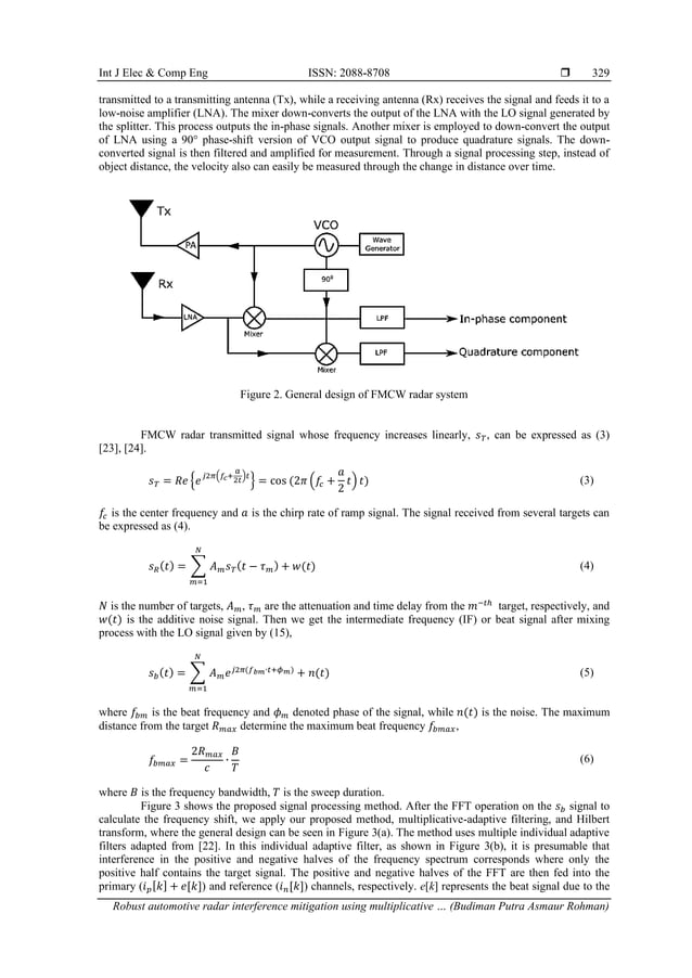 Robust Automotive Radar Interference Mitigation Using Multiplicative Adaptive Filtering And