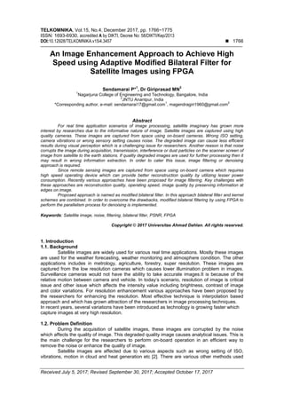 An Image Enhancement Approach to Achieve High Speed using Adaptive Modified Bilateral Filter for ...