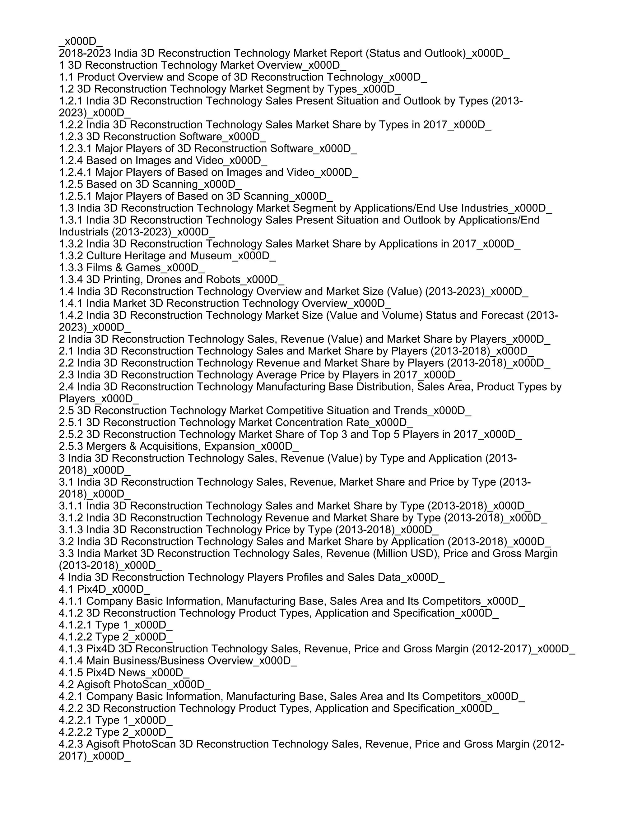 2018-2023 India 3D Reconstruction Technology Market Report | PDF