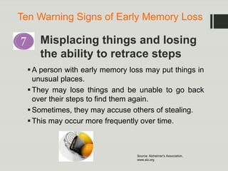 Early Memory Loss vs Normal Aging final | PPTX